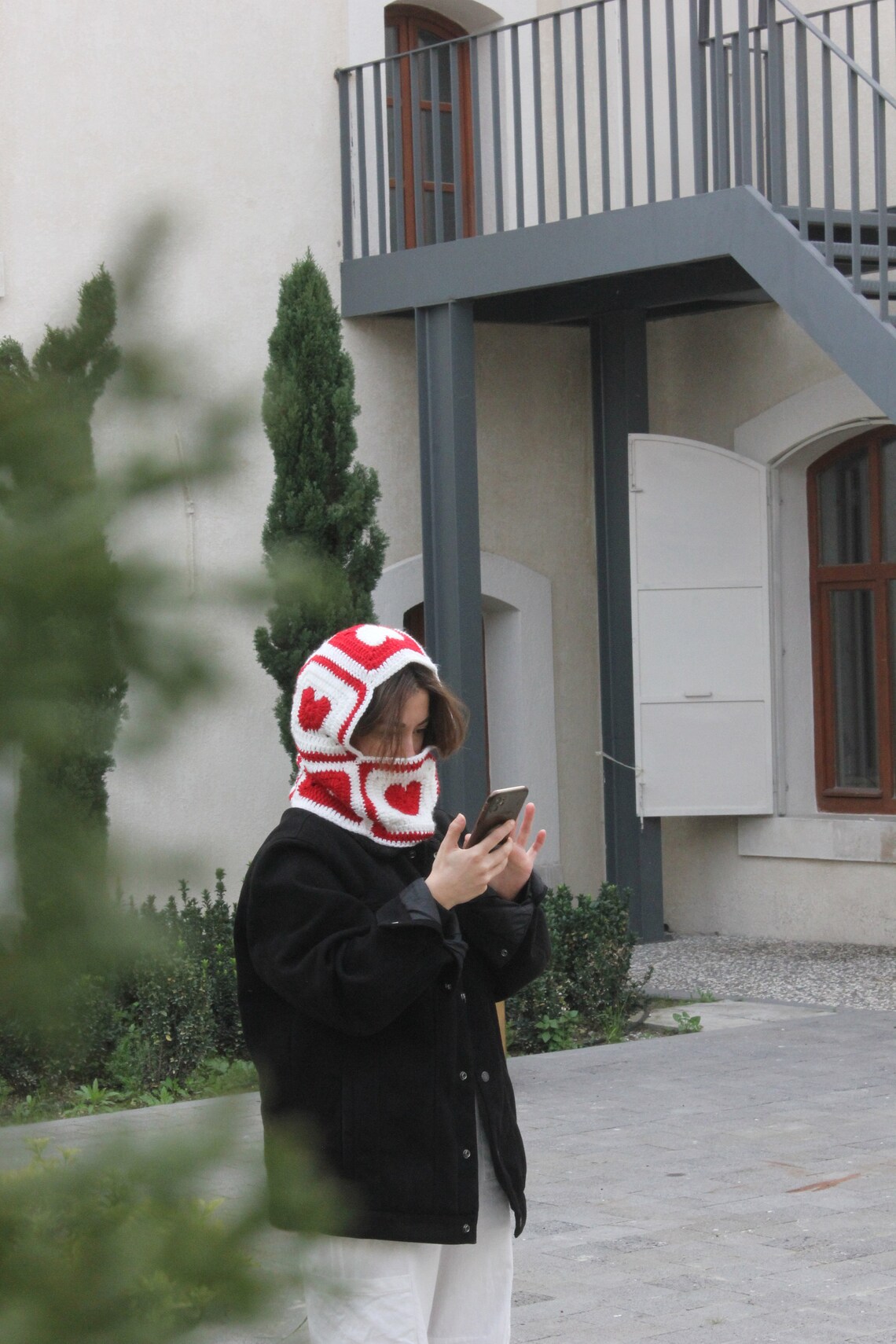 Red Heart Balaclava, Knitted Balaclava Mask, Ski Mask Balaclava ...