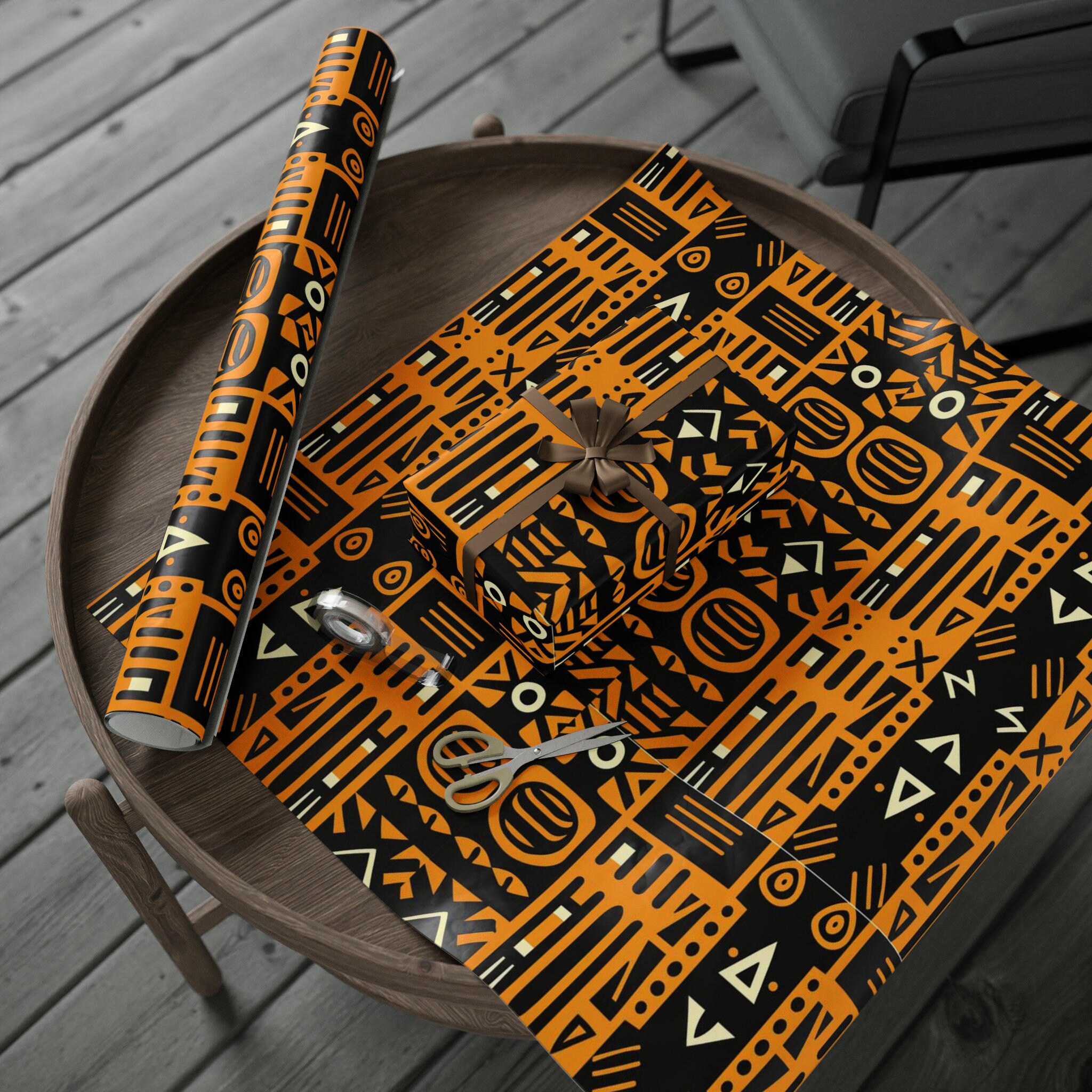 Black Love Gift Wrap African Pattern Wrapping Paper Holiday Gifts ...