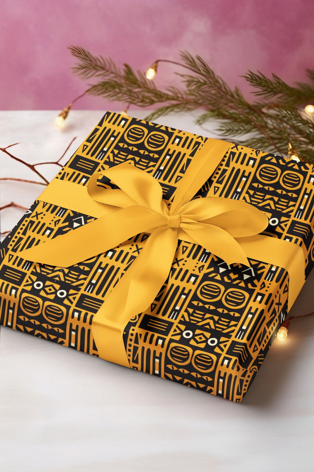 Black Love Gift Wrap African Pattern Wrapping Paper Holiday Gifts ...