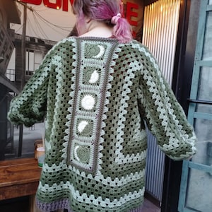 Nyx Hexagon Cardigan Crochet Pattern: Boho Granny Square Sweater (PDF ...