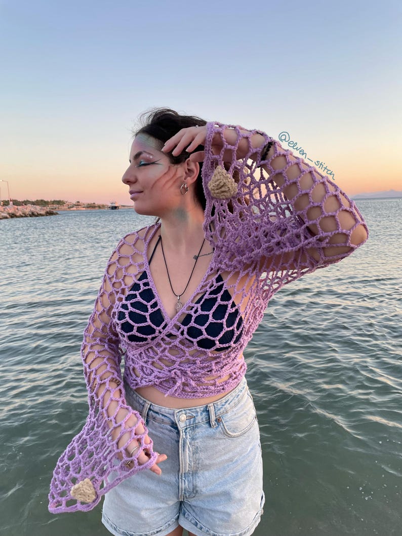 Aphrodite Mesh Top Crochet Pattern – Goddess Cover-up (PDF Pattern) - Etsy