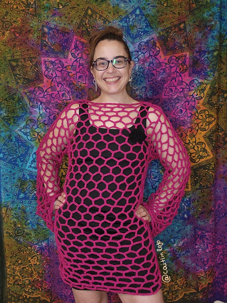 Aphrodite Mesh Top Crochet Pattern – Goddess Cover-up (PDF Pattern) - Etsy