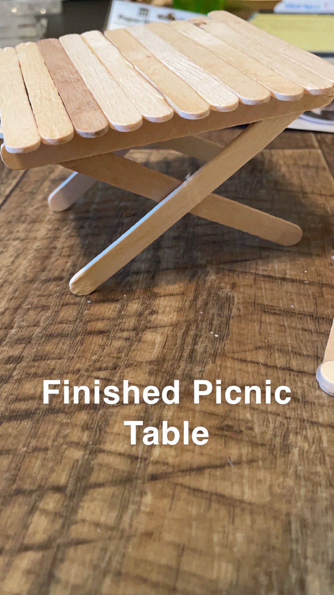 Kids Picnic Table Craft popsicle Sticks - Etsy