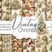 33 Seamless Pattern, Retro Christmas, Vintage Paper, Digital Papers ...