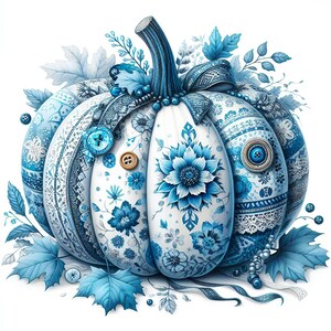 15 JPG Watercolor Pumpkin Clipart, Fall Harvest Illustration, Rustic ...