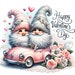 12 JPG Watercolor Valentines Gnome Clipart, Spring Clipart, Watercolour ...