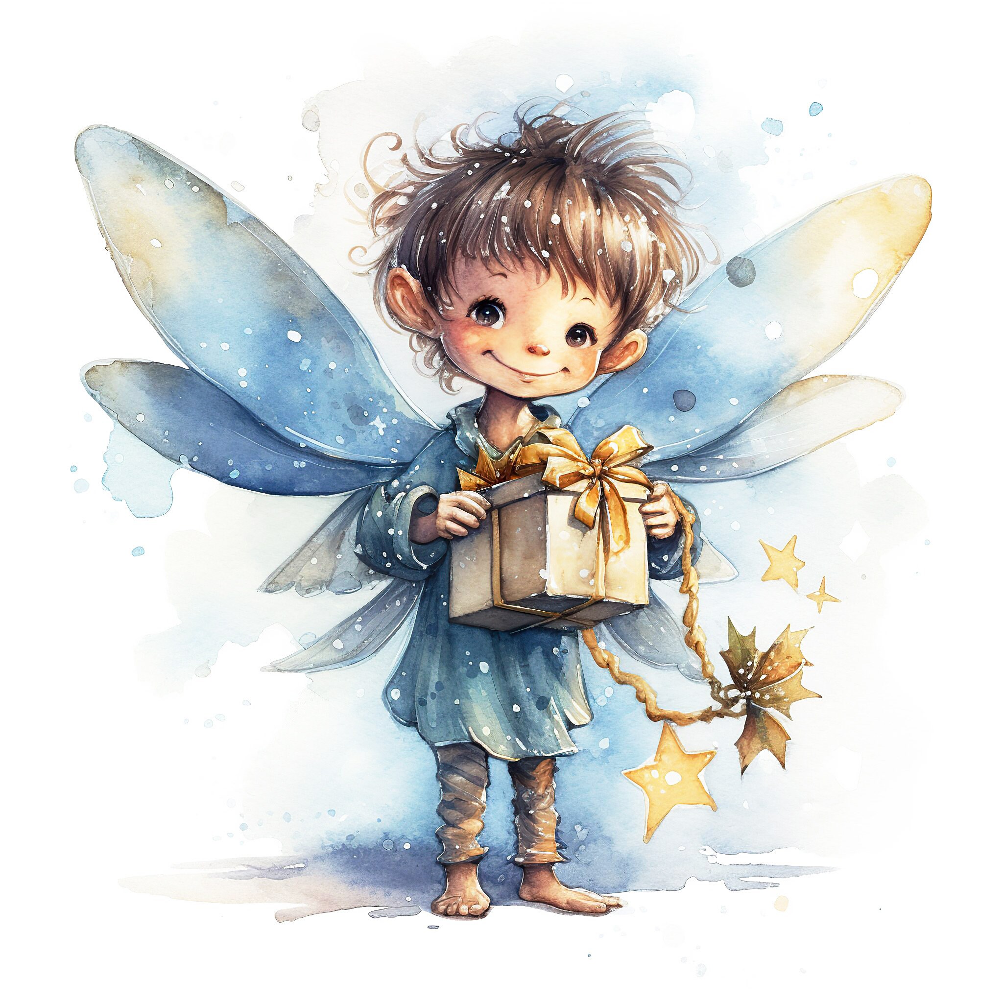 23 JPG Christmas Fairy, Watercolour Christmas Clipart, Fairy Clipart ...