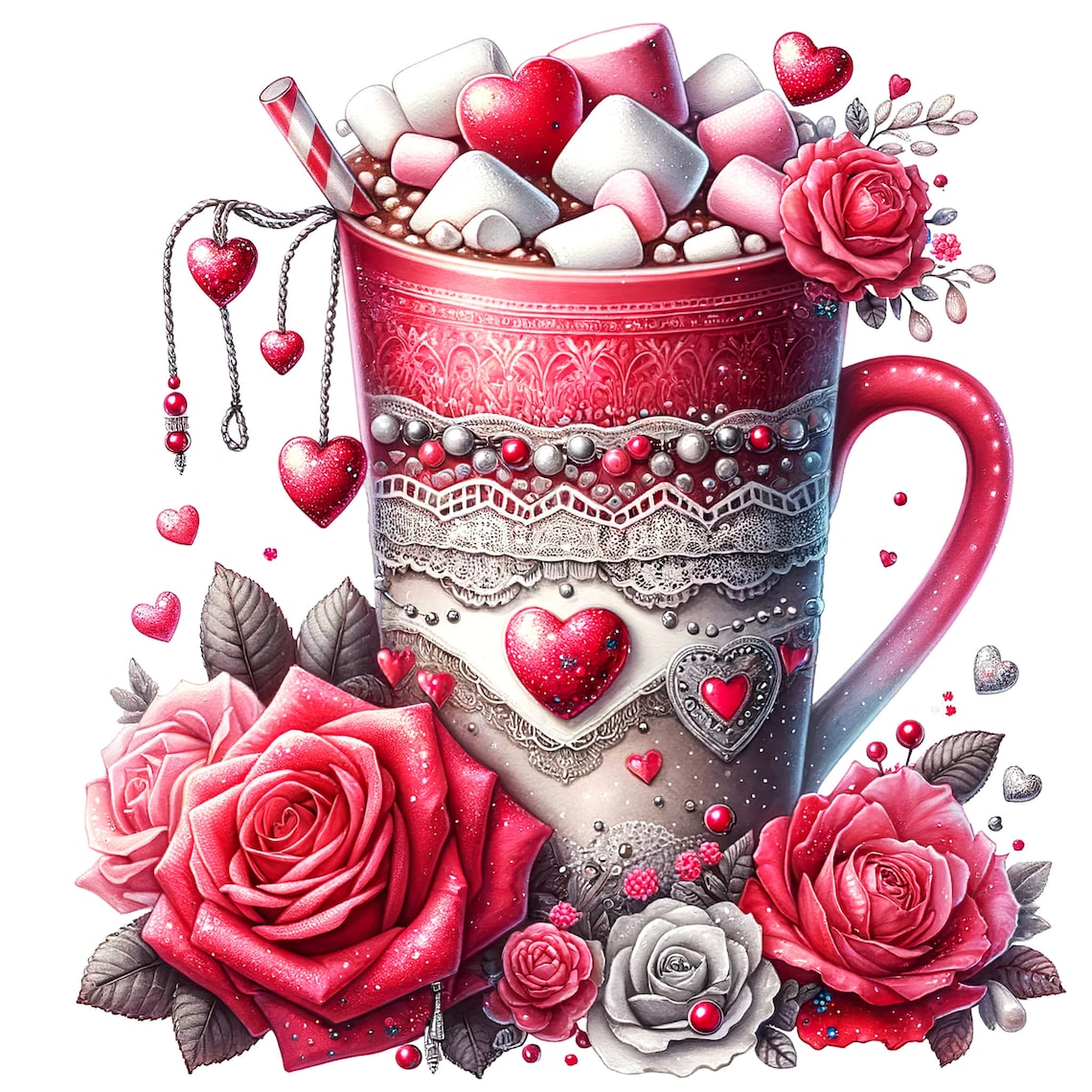 10 JPG Watercolor Baking Clipart, Candy Clipart, Valentines Clipart ...