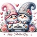 12 JPG Watercolor Valentines Gnome Clipart, Spring Clipart, Watercolour ...