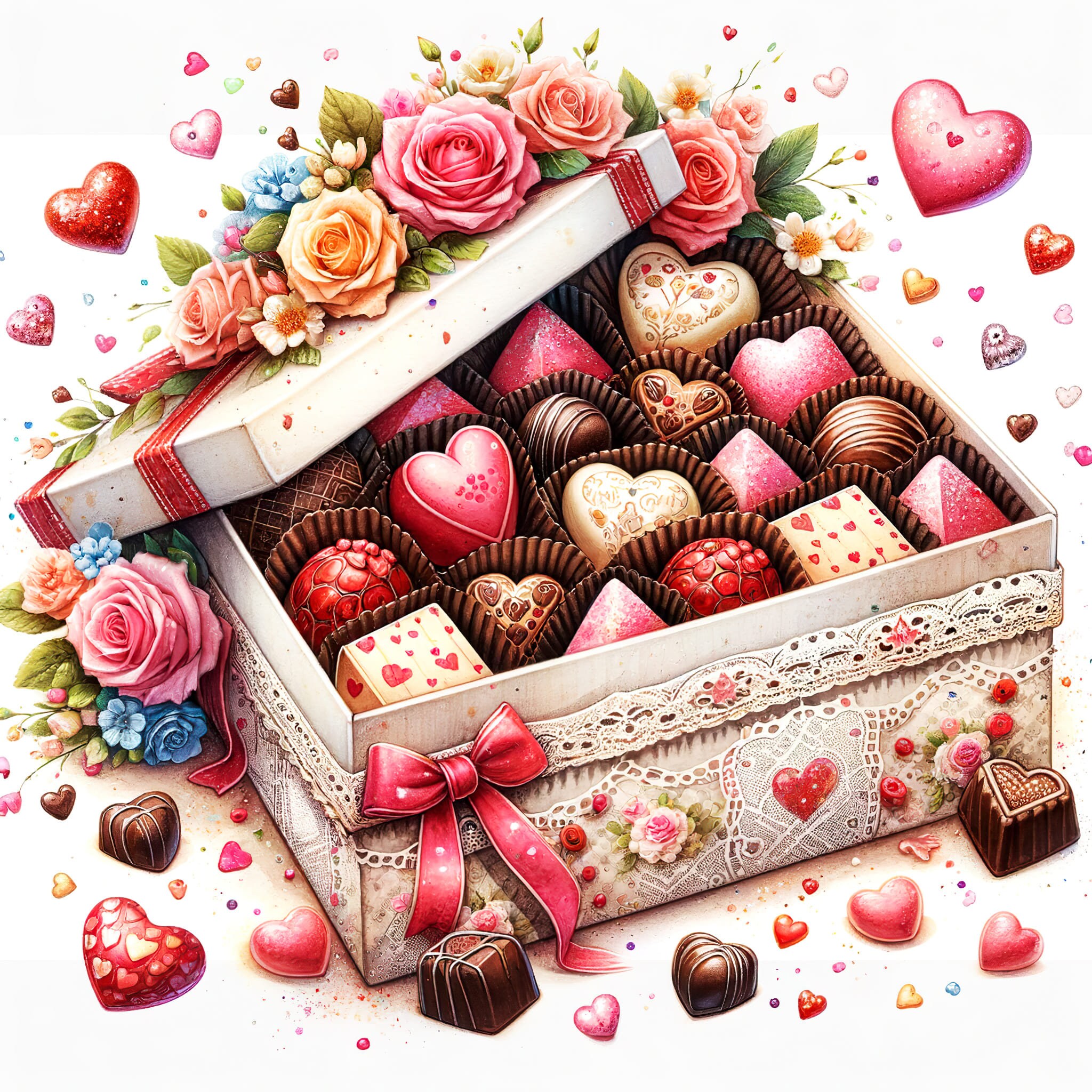 22 JPG Watercolor Baking Clipart, Candy Clipart, Valentines Clipart ...