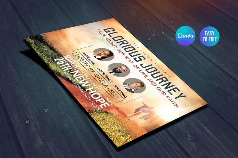Editable Church Flyer, DIY Canva Flyer Template Design, Revival Church ...