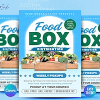 Food Pantry Flyer Template | CANVA PRO | Fundraiser | Charity | Church ...
