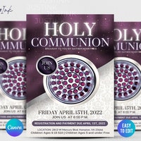 Catholic Rosary Event Flyer, Editable Canva Template (digital Download ...