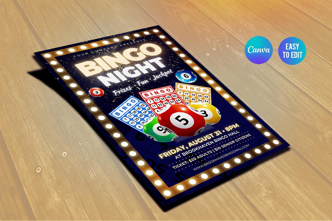 Bingo Night DIY Canva Flyer | Premium DIY Canva Flyer Template Design ...