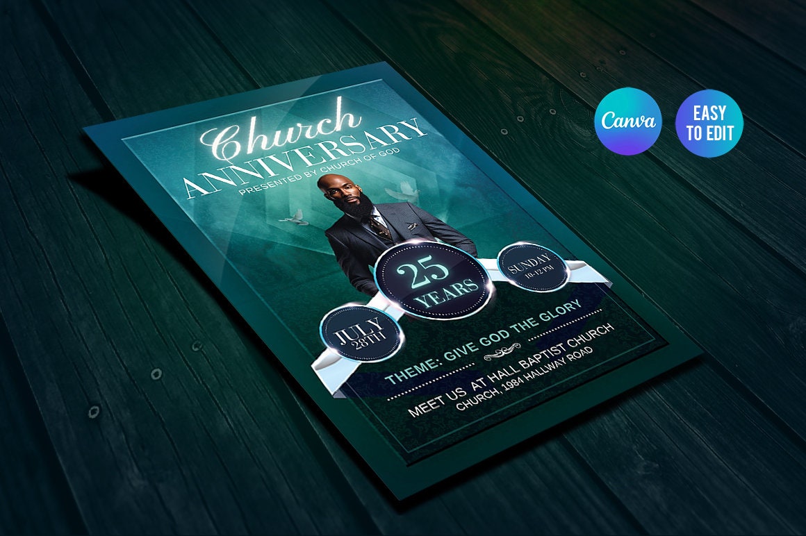 Editable Church Flyer, DIY Canva Flyer Template Design, Revival Church ...