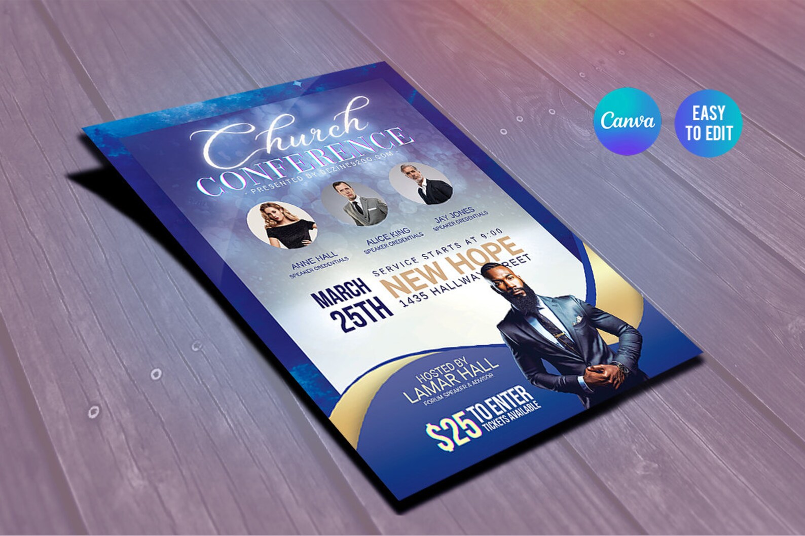 Editable Church Flyer, DIY Canva Flyer Template Design, Revival Church ...
