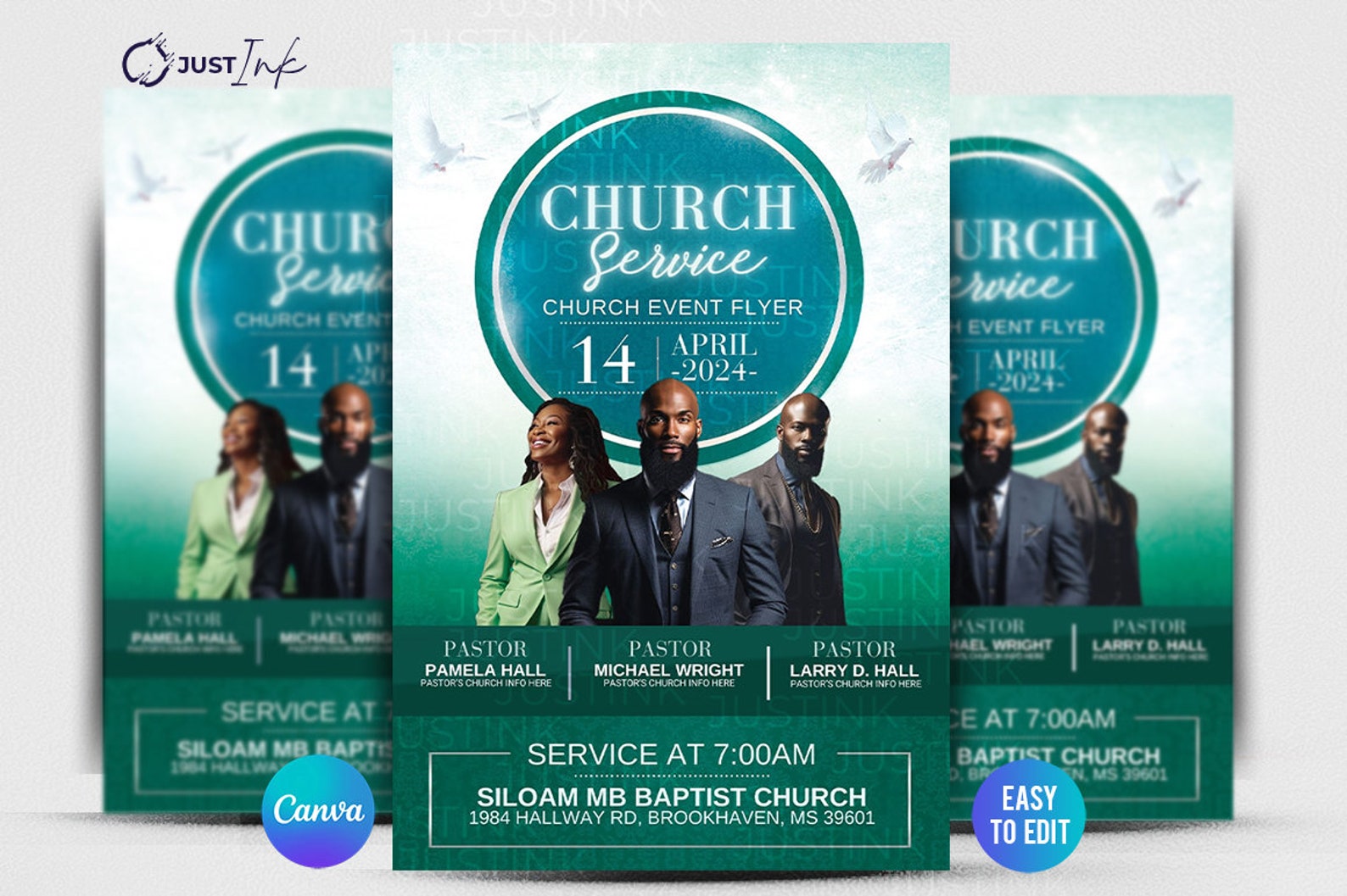 Editable Church Flyer, DIY Canva Flyer Template Design, Revival Church ...