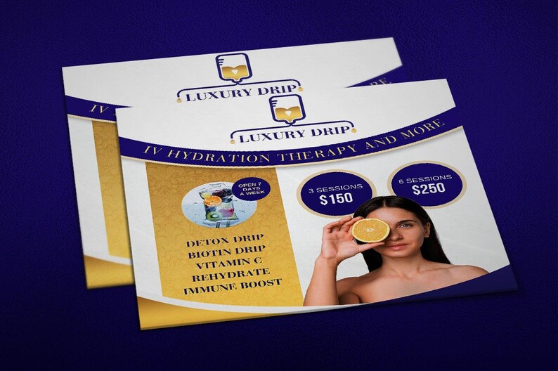IV Hydration and Therapy Flyer Template, | DIY Canva Design Template ...