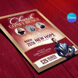 Editable Church Flyer, DIY Canva Flyer Template Design, Revival Church ...