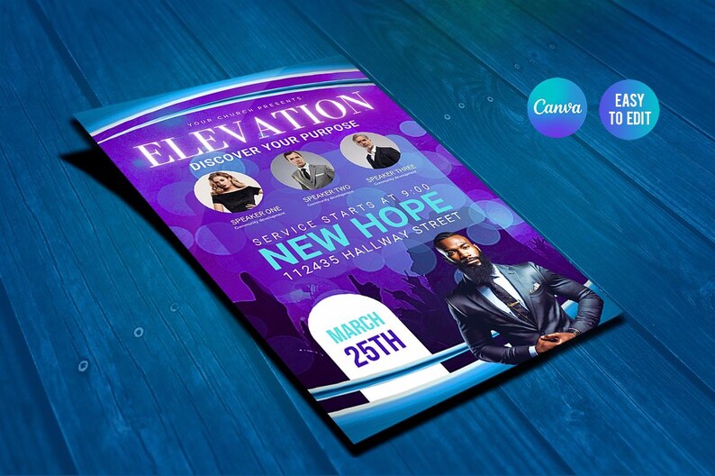 Editable Church Flyer, DIY Canva Flyer Template Design, Revival Church ...