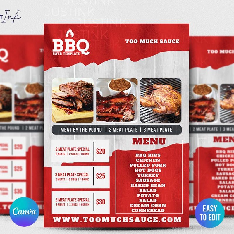 Barbecue Restaurant Menus - Etsy