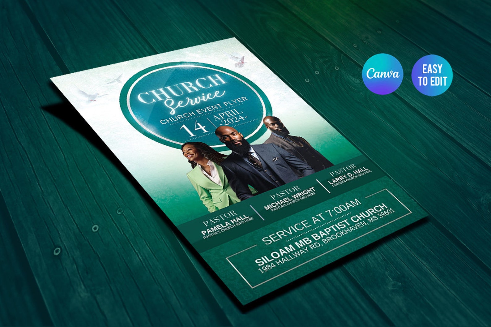 Editable Church Flyer, DIY Canva Flyer Template Design, Revival Church ...