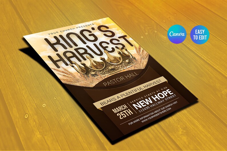 Editable Church Flyer, DIY Canva Flyer Template Design, Revival Church ...