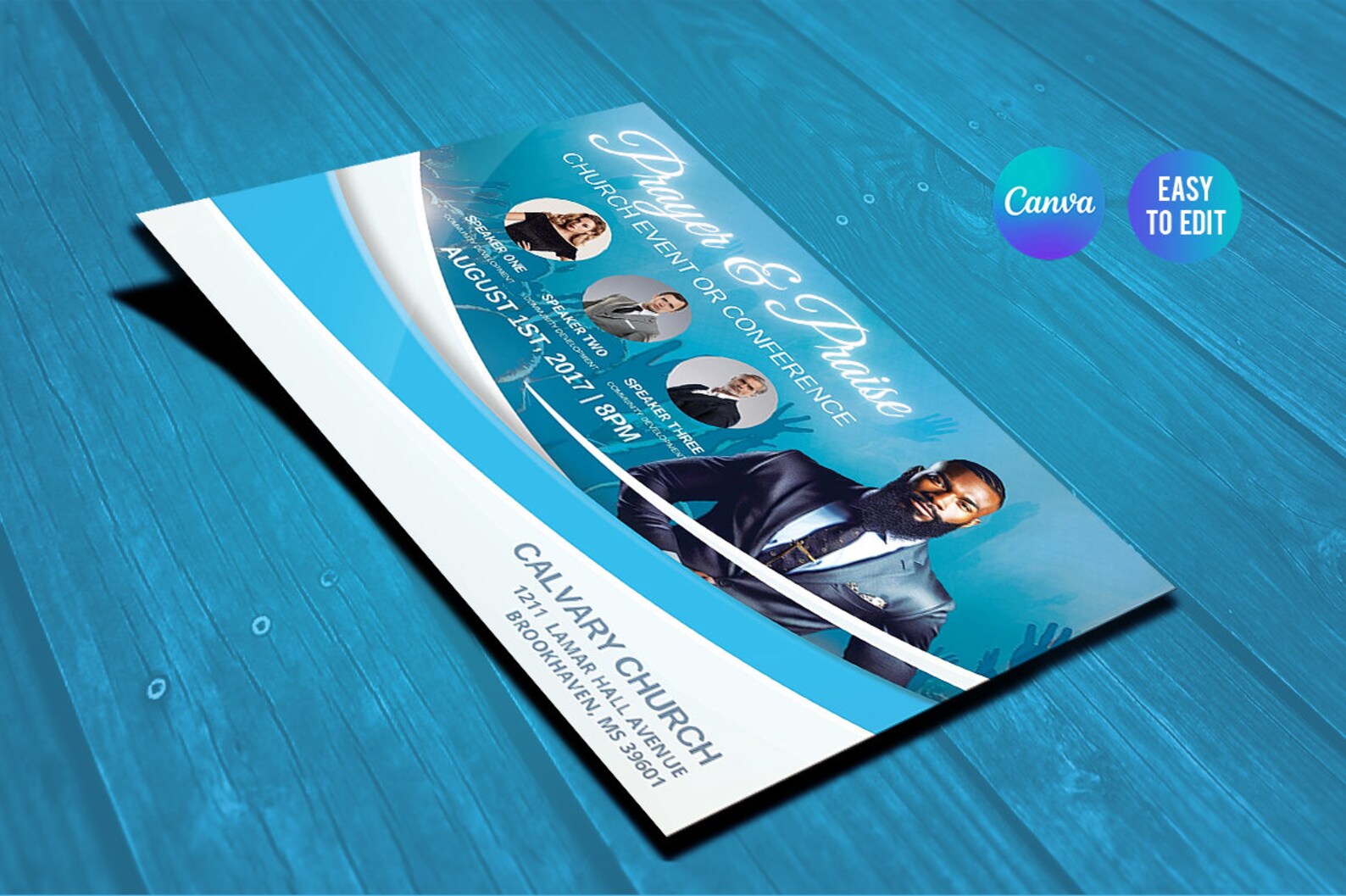 Editable Church Flyer, DIY Canva Flyer Template Design, Revival Church ...