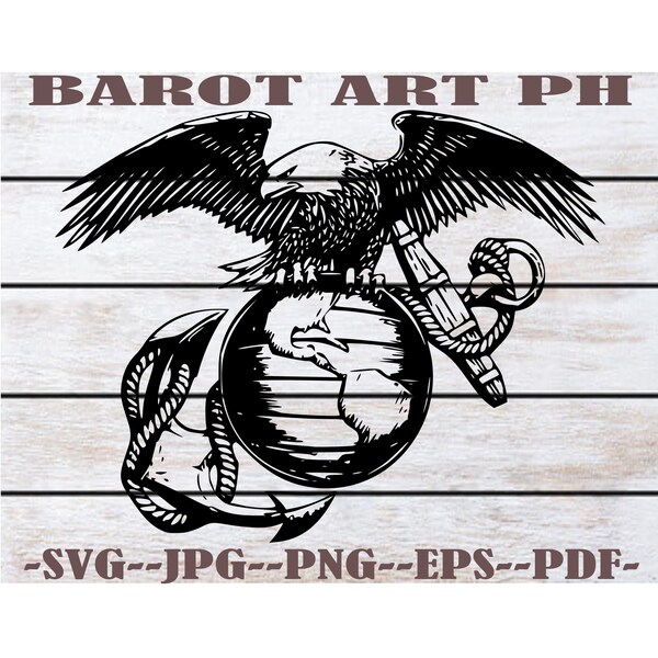 Eagle Globe and Anchor Svg File - Etsy