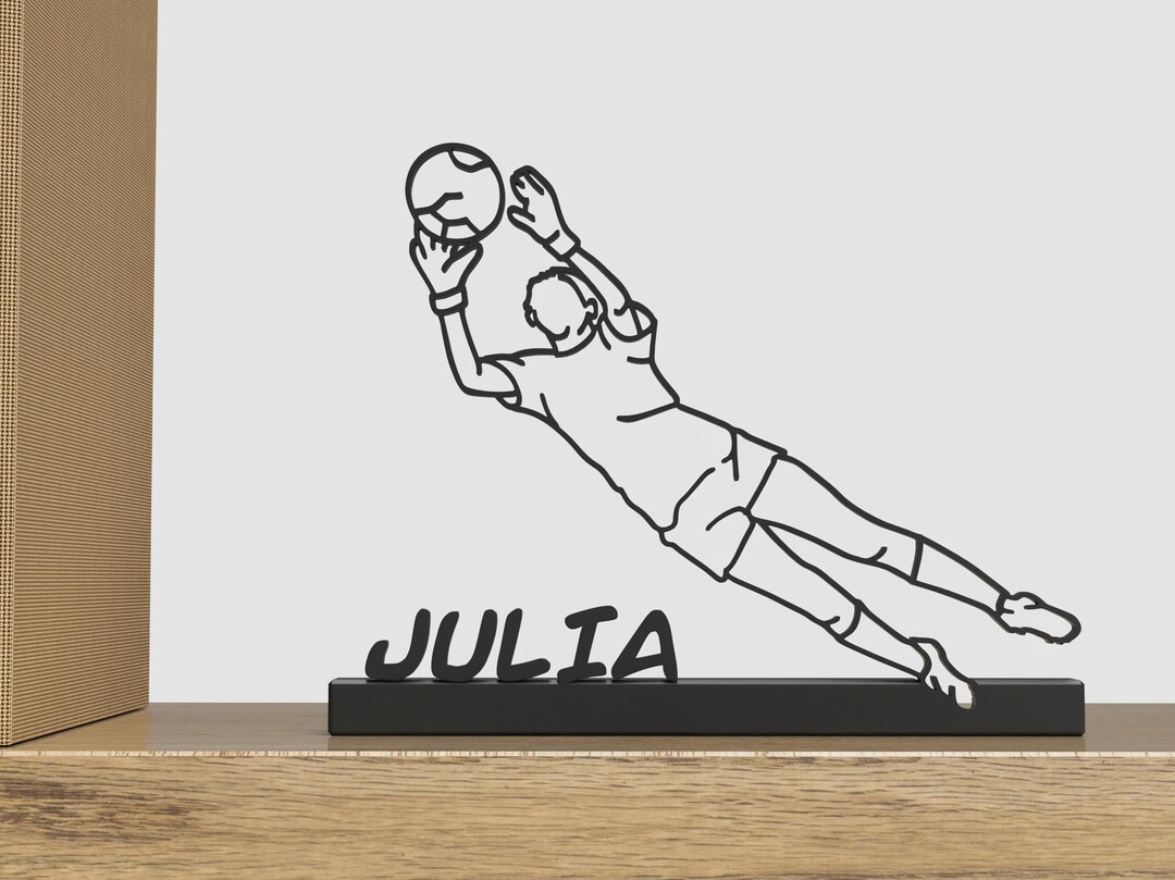 Personalized Soccer Goalie Minimal Sculpture | Soccer Player Decor ...