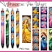Princess Pen Wraps PNG, Set of 7 Styles Princess Pen Wraps, Stain Glass ...