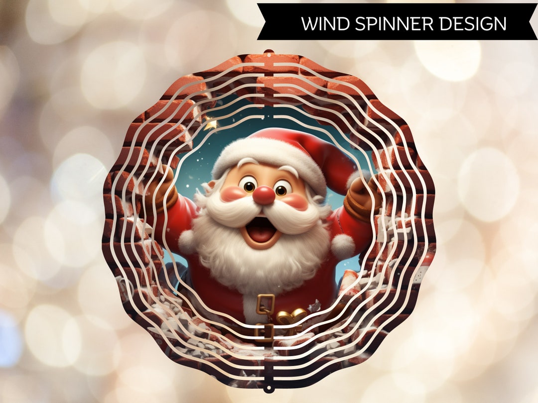 3D Cute Santa Wind Spinner digital Download / PNG - Etsy