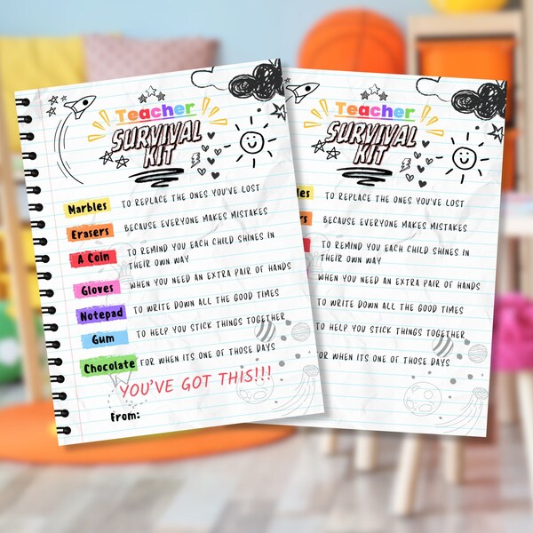 Teacher Survival Kit - Etsy