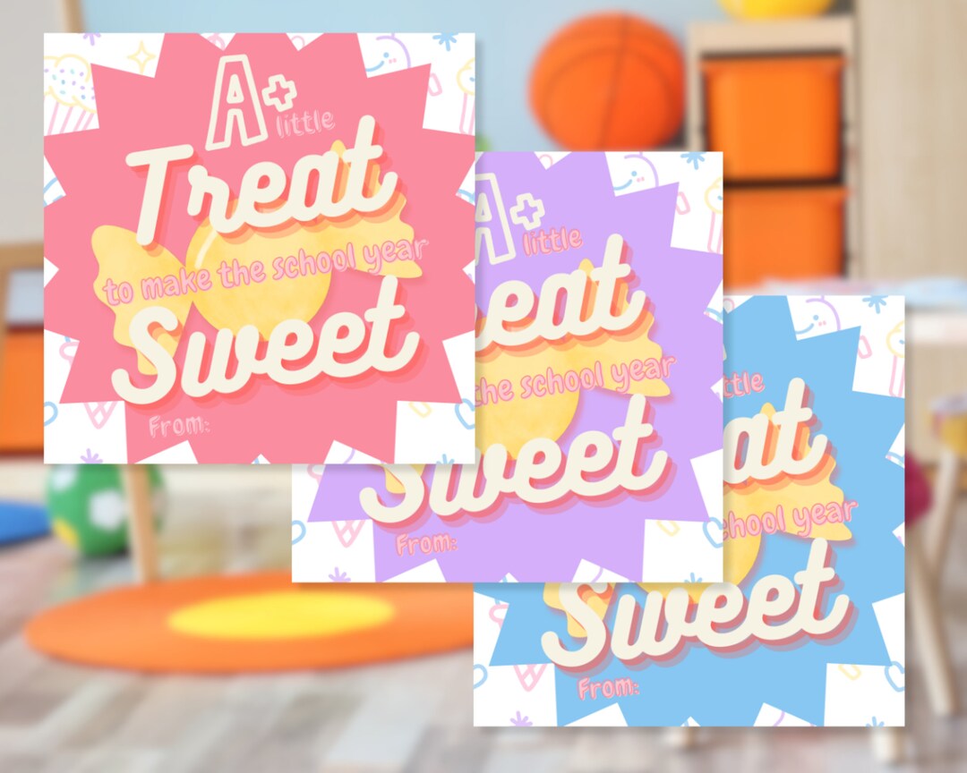 Printable Gift Tag, Back to School Treat Bag Tag, Digital Download, A ...