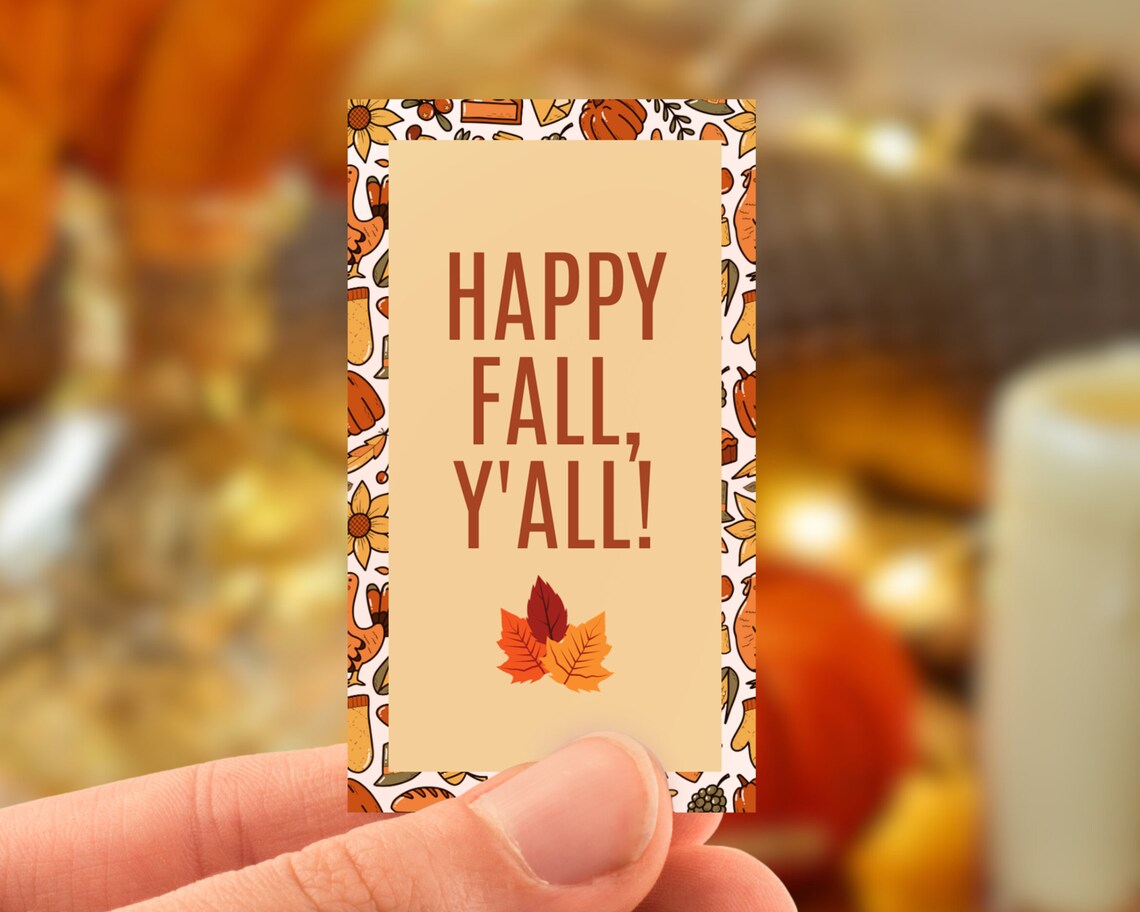 Printable Fall Gift Tags, Goodie Bag Gift Tags, Fall-themed Gift Tags ...