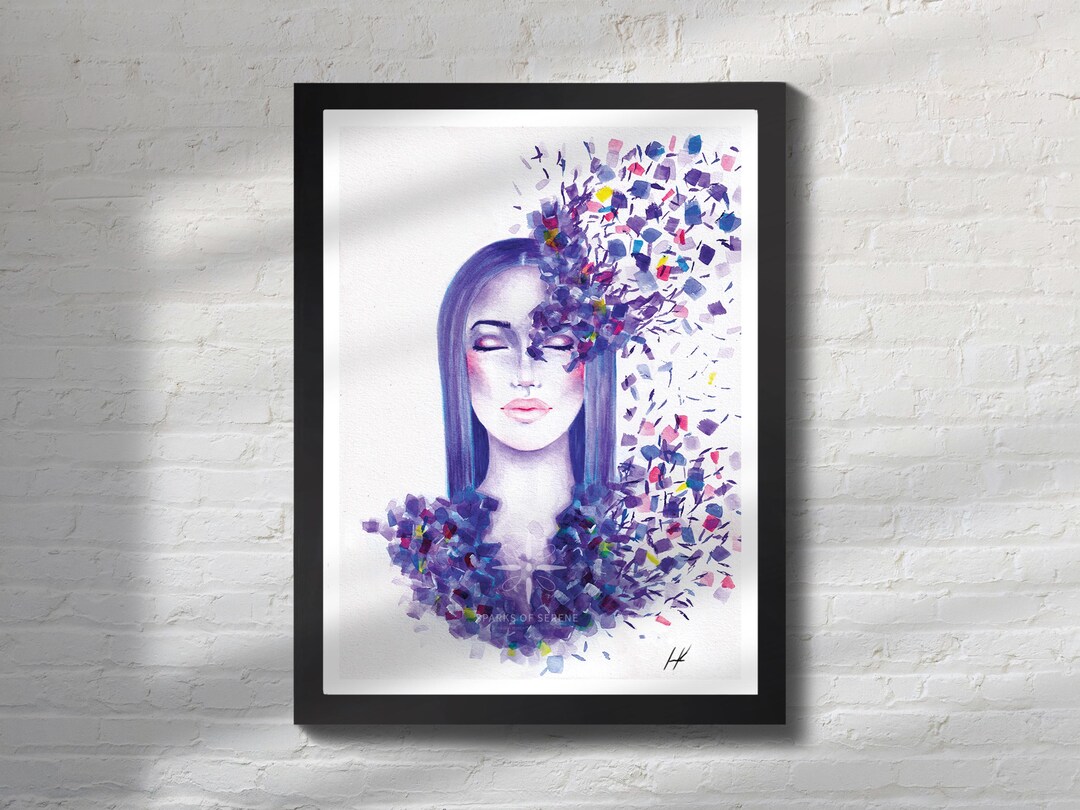 Disperse Art Print – Watercolor Artwork for Living Room or Bedroom Home ...