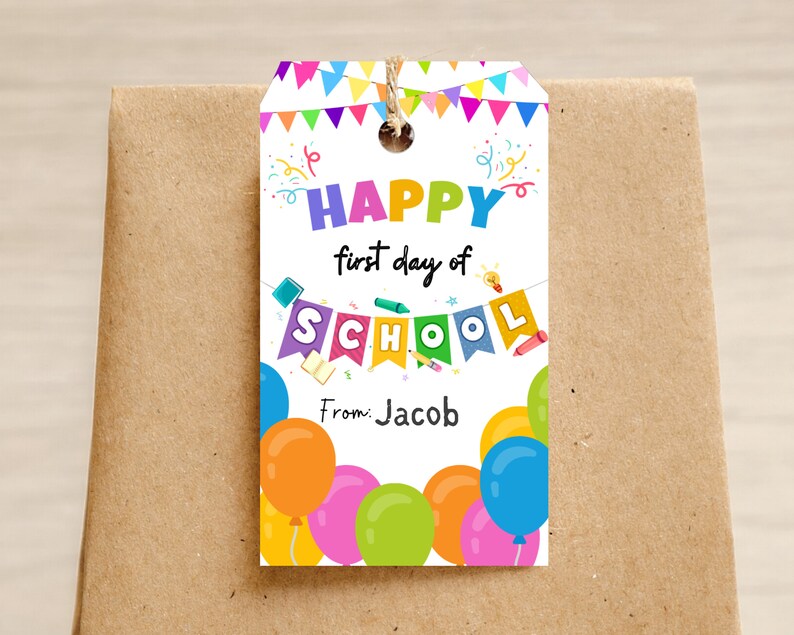 First Day of School Tags, Back to School Tags, Welcome Back to School ...