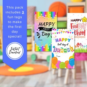 First Day of School Tags, Back to School Tags, Welcome Back to School ...