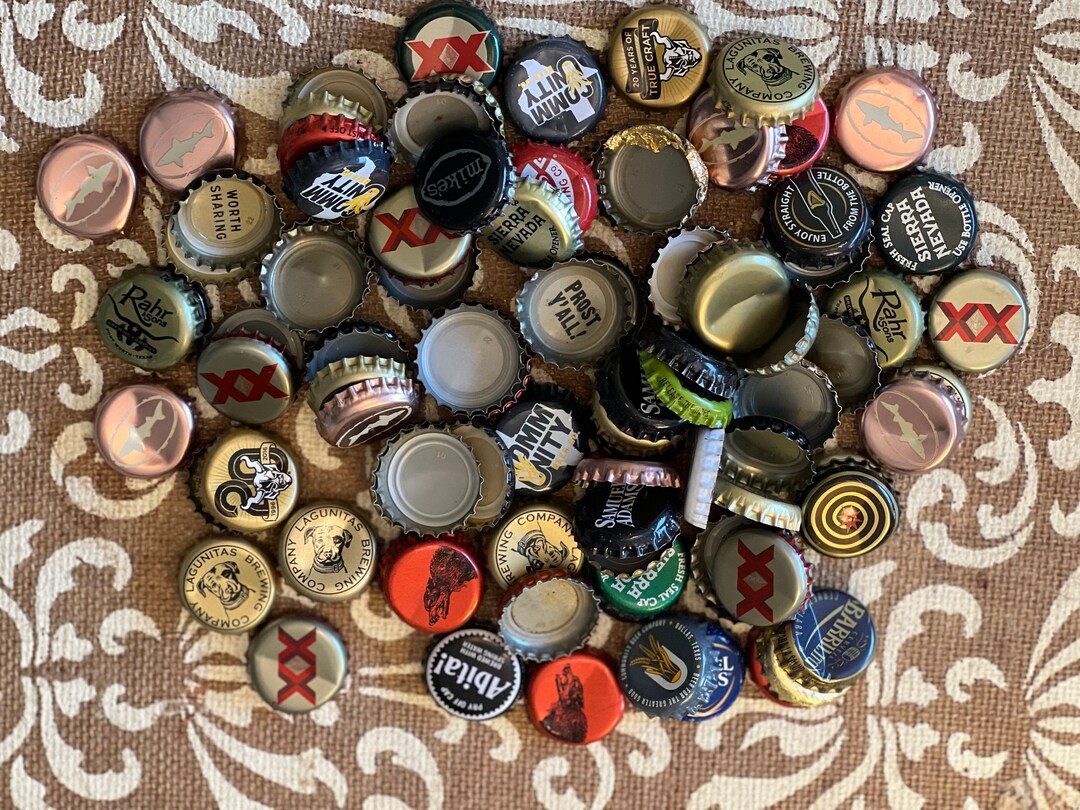 100 misc Bottle Caps - Etsy