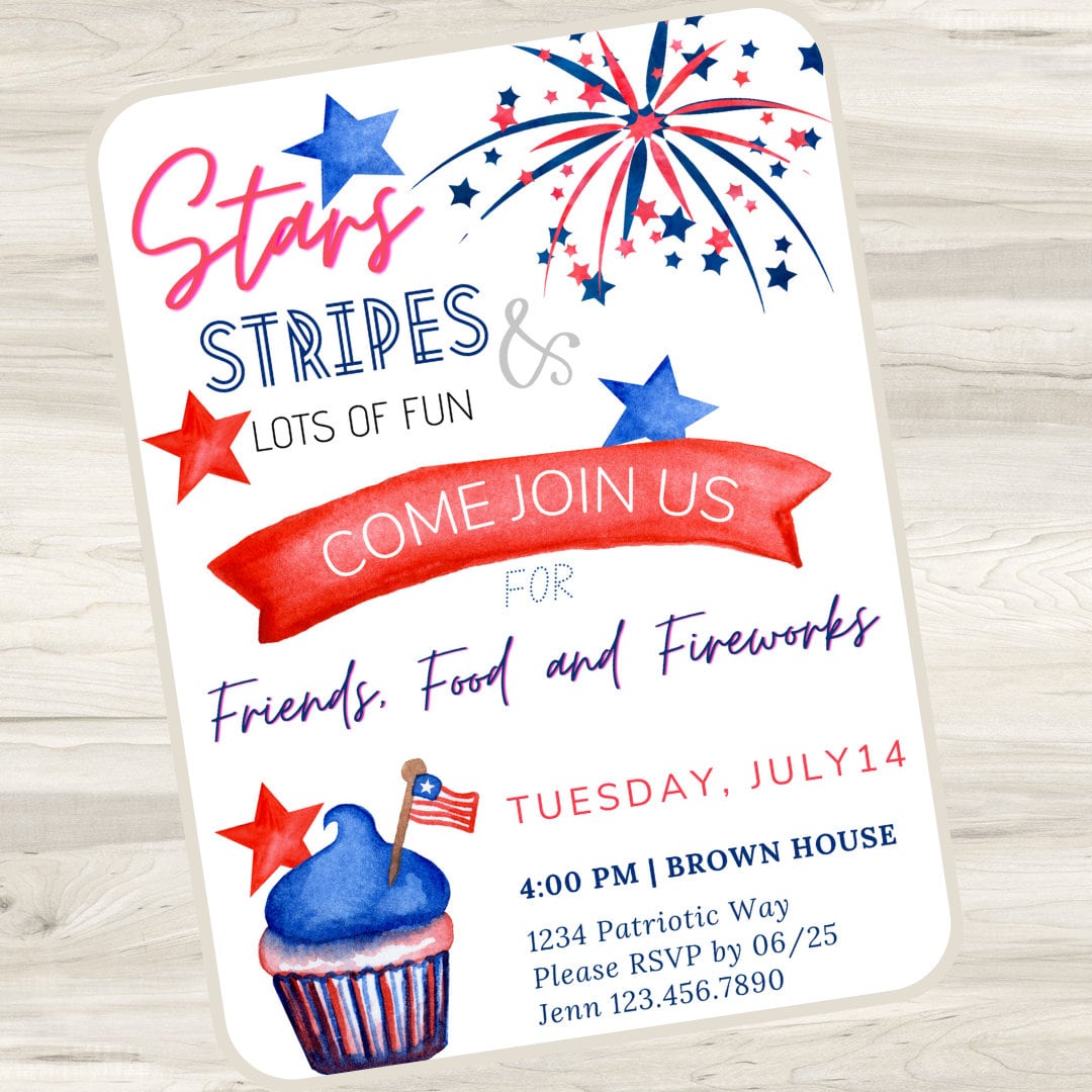 Patriotic Party Invitation - Etsy