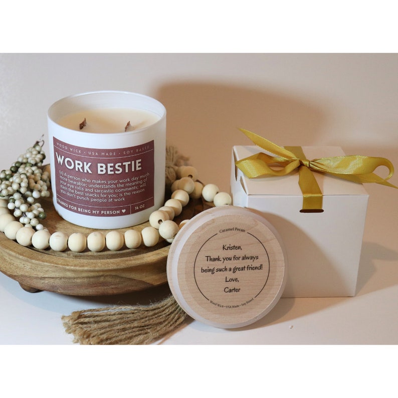 Work Bestie Gift Candle Gift for Coworker Bestie Gifts Best - Etsy