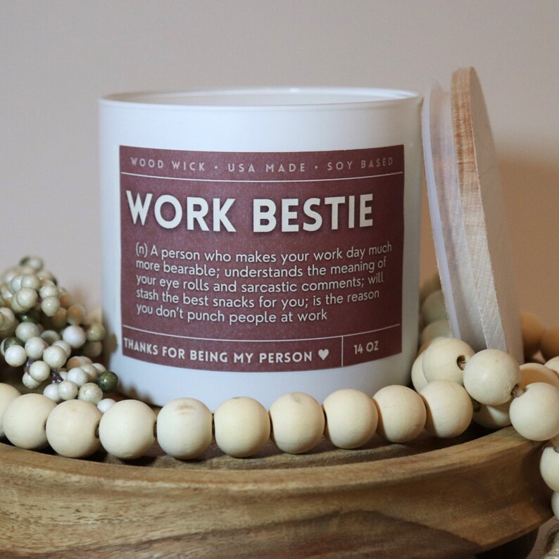 Work Bestie Gift Candle Gift for Coworker Bestie Gifts Best - Etsy