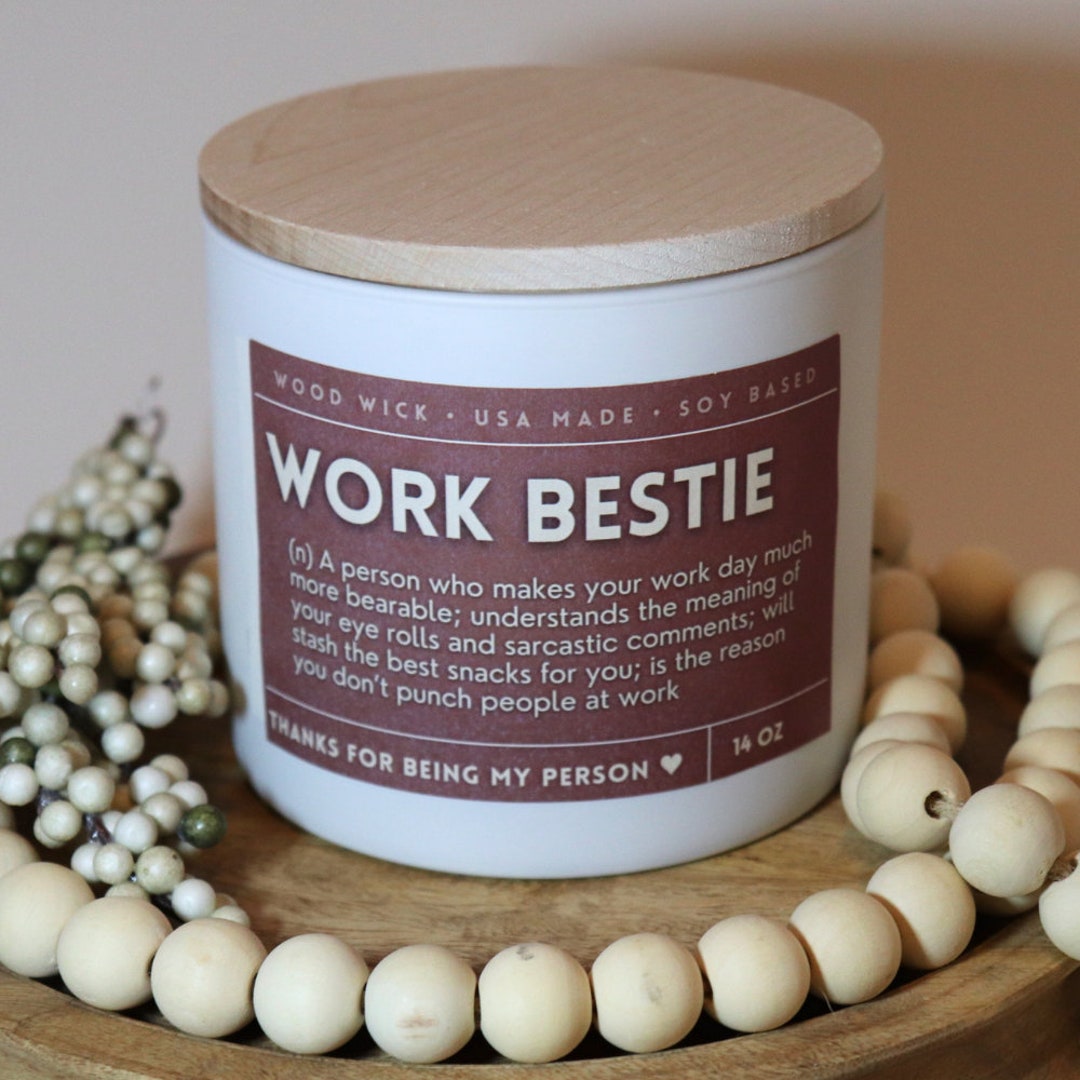 Work Bestie Gift Candle Gift for Coworker Bestie Gifts Best - Etsy