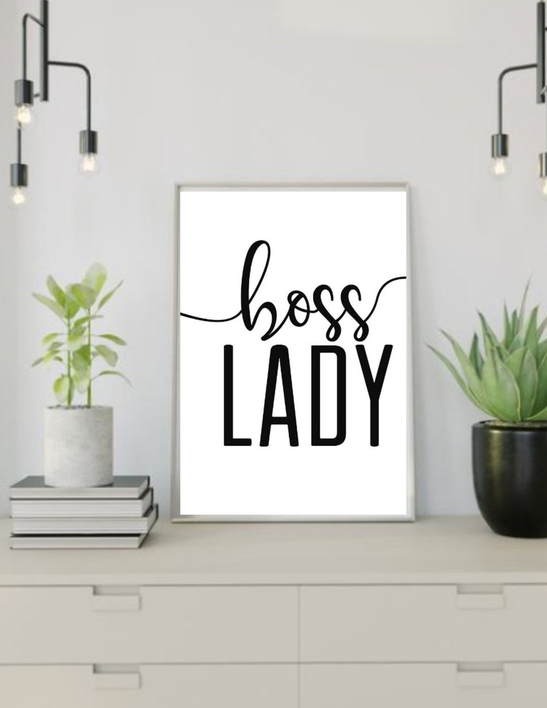 Boss Lady Boss Gift Printable Office Decor Boss Lady Decor - Etsy