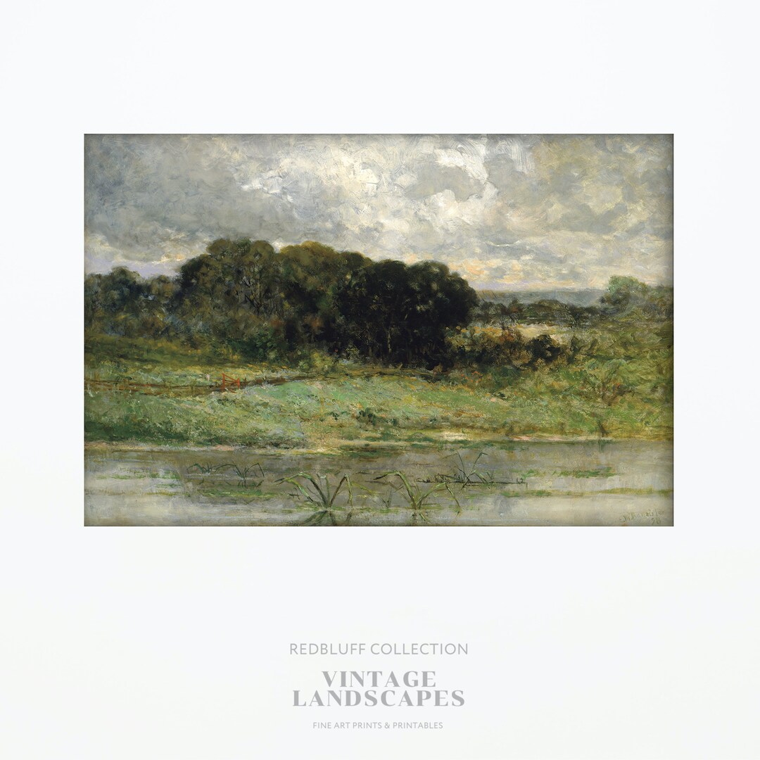 Edward Mitchell Bannister "swale Land" Oil on Canvas 1898 Landscape ...