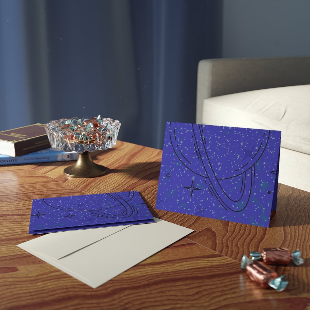 Celestial, Galaxy, Planet, Space, Stars Birthday Card 8, 16, and 24 Pcs ...