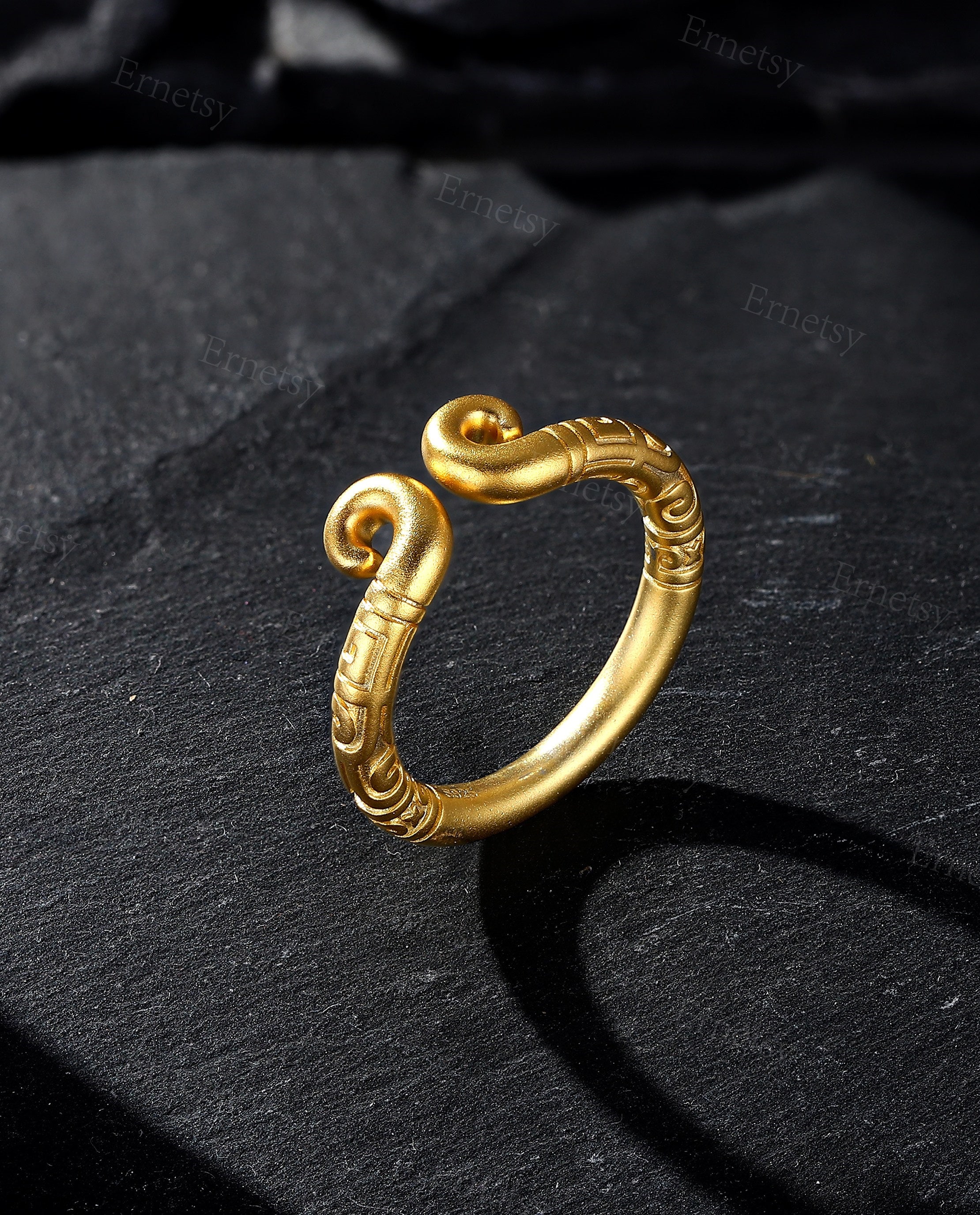 Custom Monkey King Ring Sun Wukong Ring Handcrafted Stackable Ring Men ...