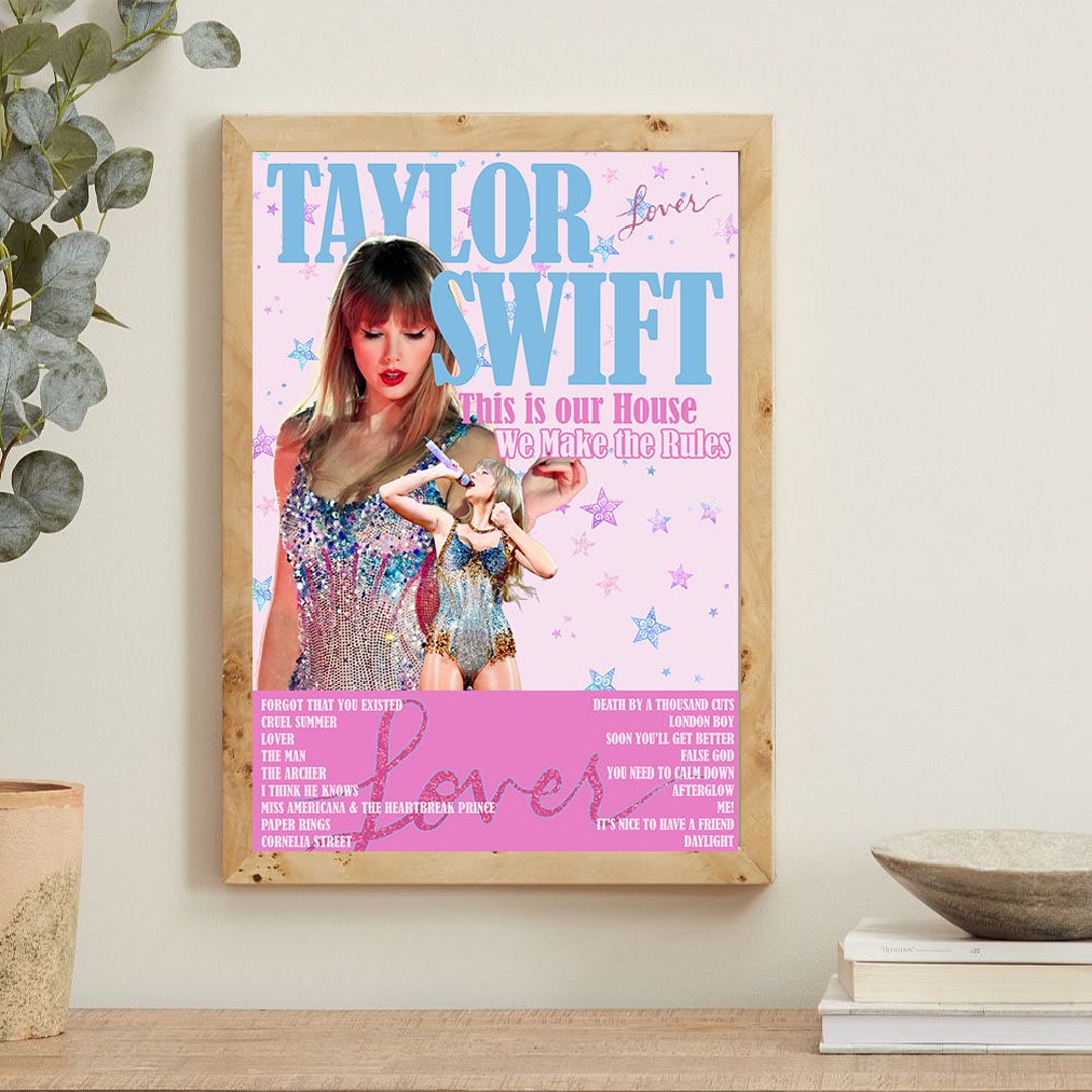 Taylor Swift Lover Poster | Dorm Room Decor | Lover Music Lyric Cover ...