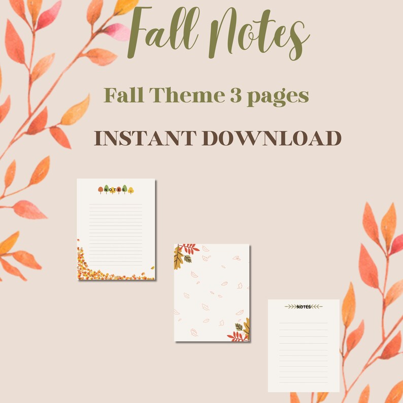 Notes Page Printable, Lined Notes Template, Note Taking, Writing Paper ...
