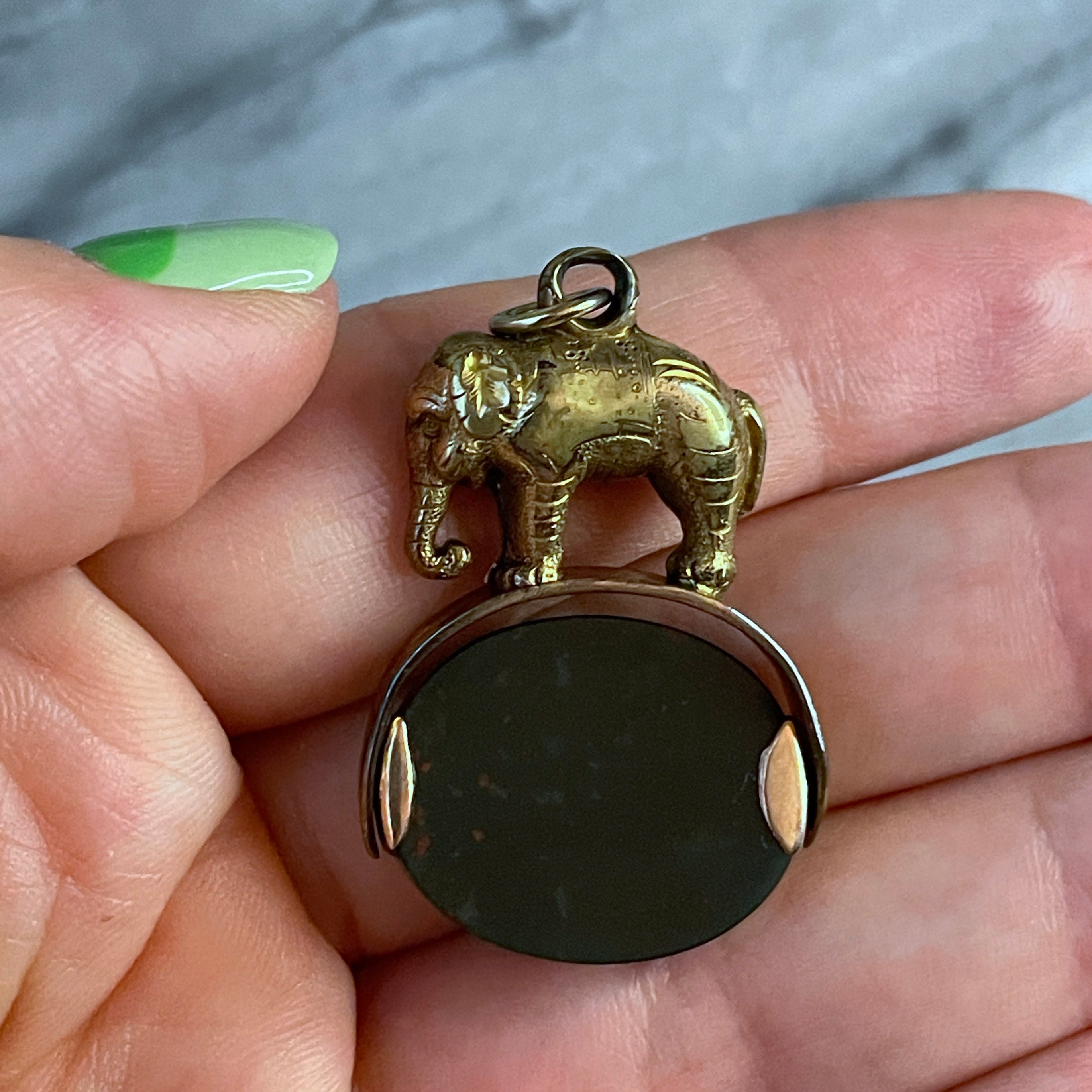 Victorian Spinning Gold Fill Bloodstone Elephant Fob - Etsy